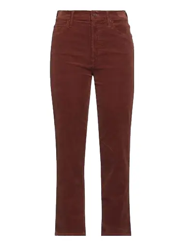 MOTHER Straight Leg Corduroy Pants - Brown