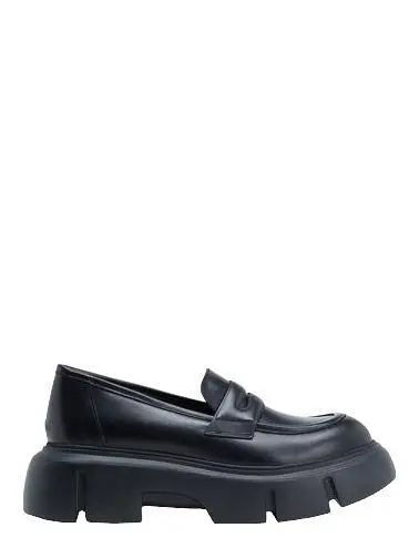 8 BY YOOX Leather Chunky Penny Loafers - Black