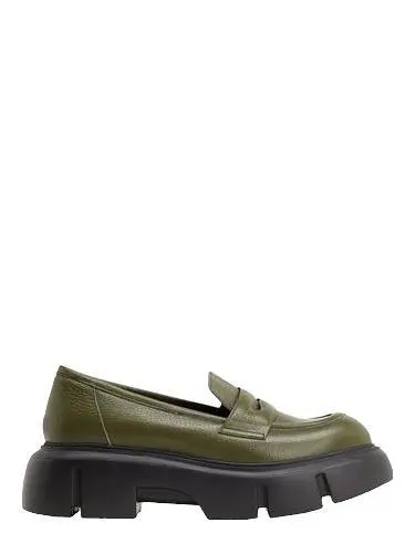 8 BY YOOX Leather Chunky Penny Loafers - Green