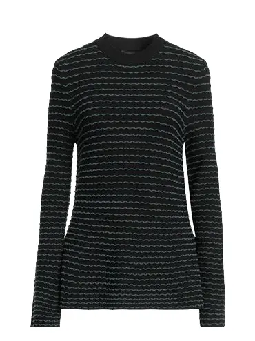 Emporio Armani Striped Knit Sweater - Black