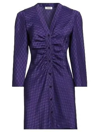 Sandro Mini Viscose Dress - Purple