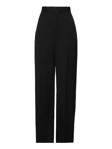 DEL CORE Flared Virgin Wool-cotton Blend Trousers - Black