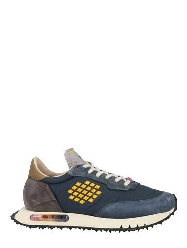 BEPOSITIVE Soft Leather And Textile Fiber Sneakers - Blue