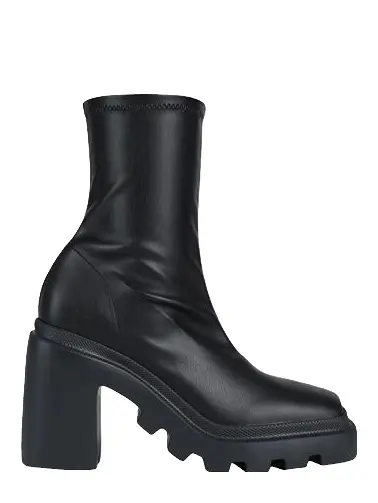 VIC MATIE Ankle Boots In Textile Fibers - Black