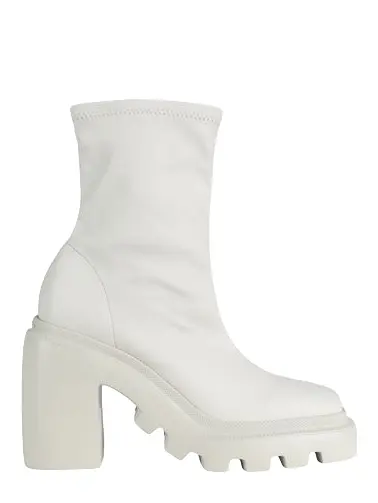 VIC MATIE Ankle Boots In Textile Fibers - Off White