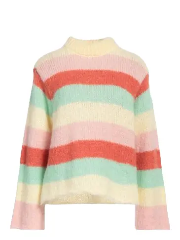 ATTIC AND BARN Striped Mohair-blend Sweater - Yellow