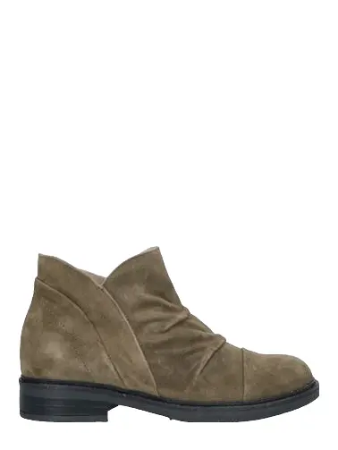 OROSCURO Leather Ankle Boots - Sage Green