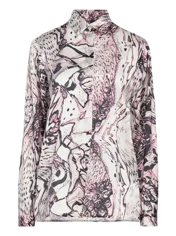 Roberto Cavalli Satin Animal Print Shirt - Pink