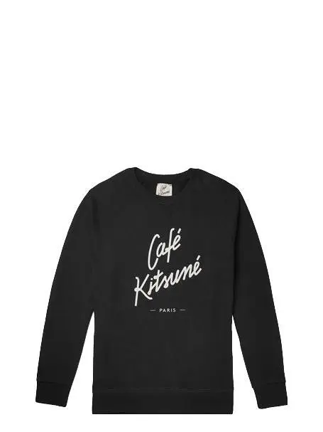 Maison Kitsuné Café Kitsuné Sweatshirt Size Cotton - Black