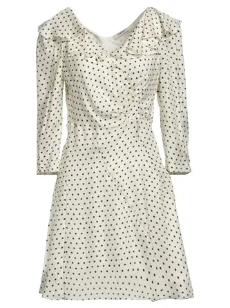 Sandro Mini Dress Ivory Viscose, Silk - White
