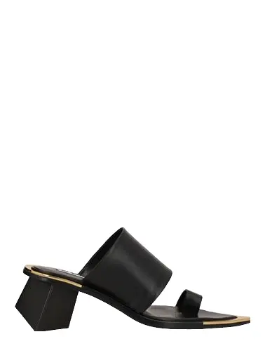 JIL SANDER Thong Sandal In Calfskin - Black