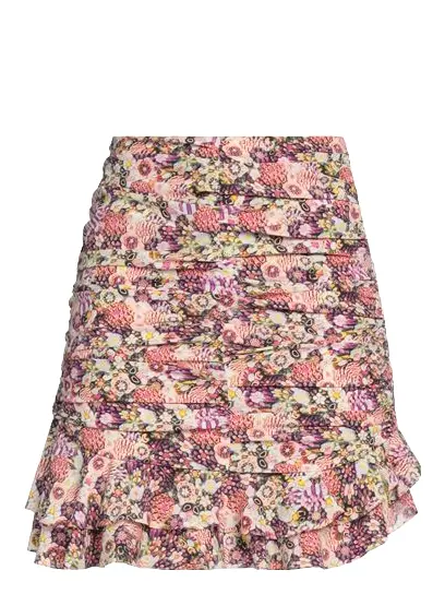 Isabel Marant Mini Skirt In Silk And Polyester - Red