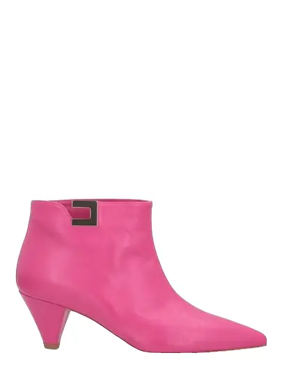 Elisabetta Franchi Leather Ankle Boots - Pink