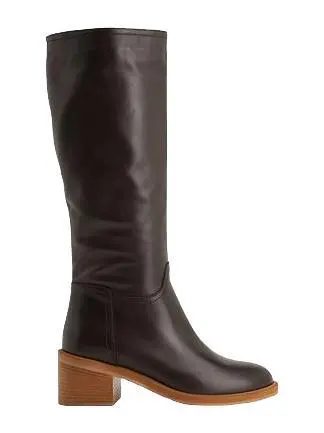 8 BY YOOX Leather High Boot - Brown
