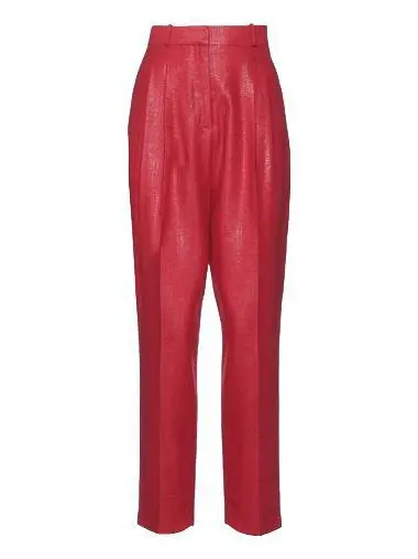Elisabetta Franchi Tapered High-waisted Pants - Red