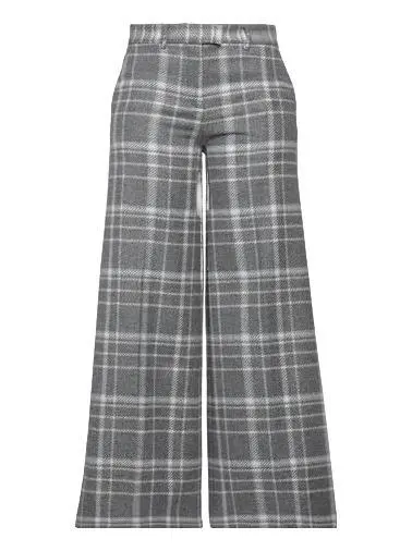 BALLANTYNE Wide-leg Flannel Tartan Pants - Grey