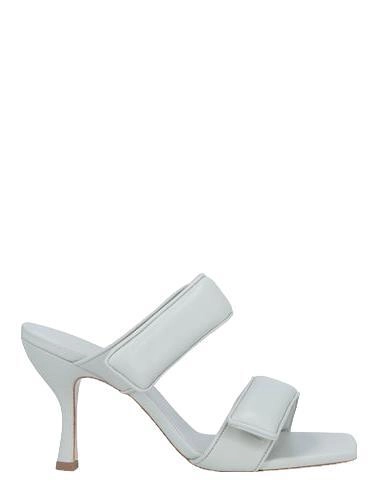 GIA BORGHINI Nappa Leather Heeled Sandals - Light Grey