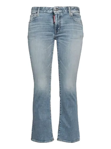 Dsquared2 Jeans In Cotton, Elastane, And Cow Leather - Blue
