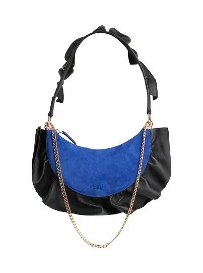 Rochas Hobo Bag With Detachable Shoulder Strap - Blue