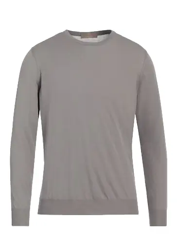 CRUCIANI Light Cotton Solid Sweater - Grey