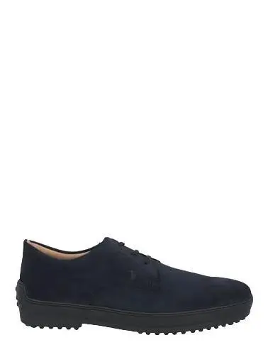 TOD'S Leather Lace-up Derby Shoes - Navy