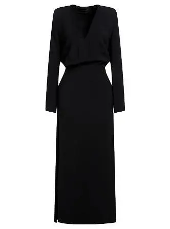 Federica Tosi Acetate Viscose Maxi Dress - Black