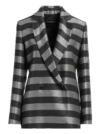 Emporio Armani Striped Blazer - Black