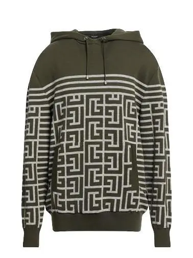 Balmain Military Wool Blend Sweatshirt - Green