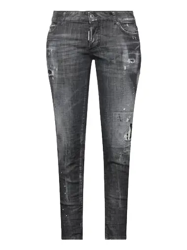 Dsquared2 Mom Jeans In Mako Cotton - Grey