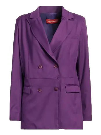 VIRGINIA BIZZI Double-breasted Blazer - Purple