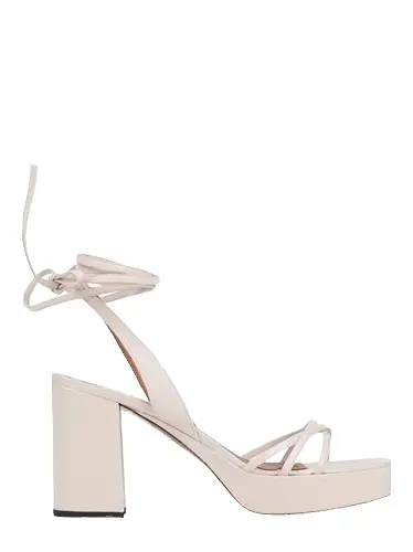 ATP ATELIER Nappa Leather Tie Ankle Sandals - White