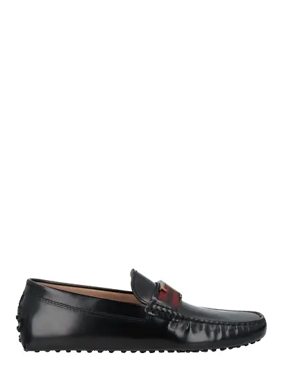TOD'S Loafers In Calfskin With Logo - Black