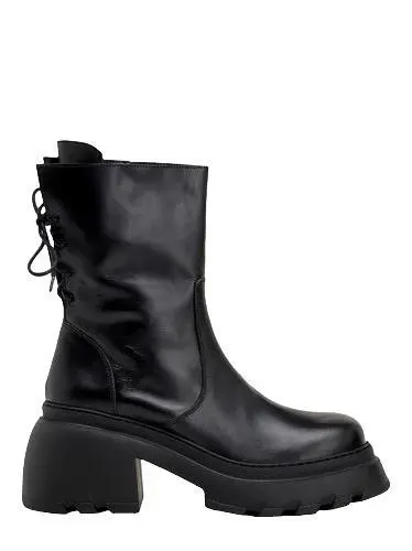 8 BY YOOX Leather Ankle Boots - Black