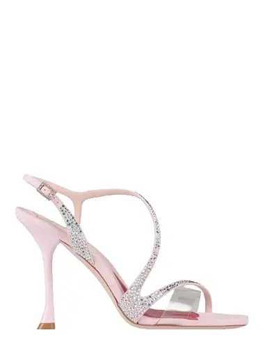 ROGER VIVIER Sandals In Light Soft Leather And Textile Fibers - Pink
