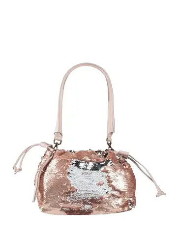 CORSIA Handbag With Sequins - Rose Gold
