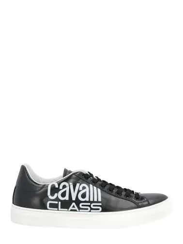 Roberto Cavalli Calfskin Low-top Sneakers - Black