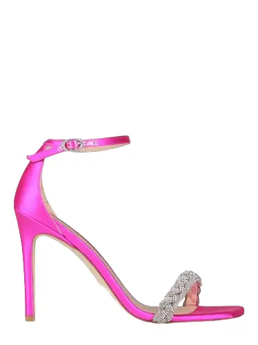 STUART WEITZMAN Rhinestone Embellished Stiletto Sandals - Pink