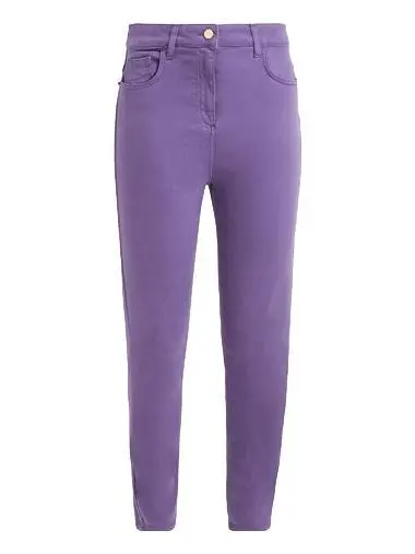Elisabetta Franchi Skinny Jeans With Detachable Application - Purple