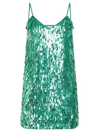 Pinko Mini Sequinned Dress - Green