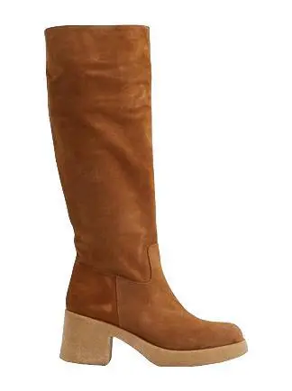 8 BY YOOX Split Leather Knee High Boots - Beige
