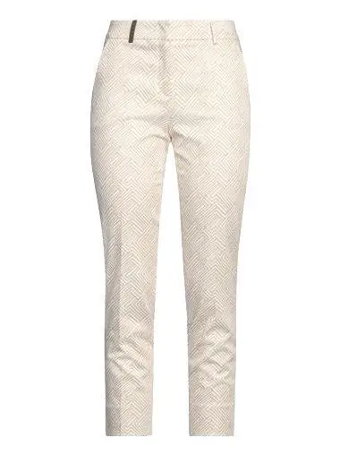 Peserico Tapered Geometric-print Pants - Beige
