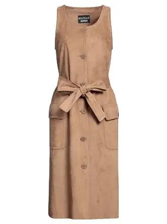 Moschino Midi Dress Polyester, Rubber - Camel