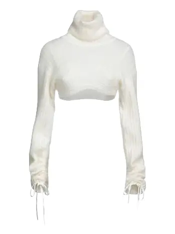 ANDREĀDAMO Turtleneck Knit Top - White