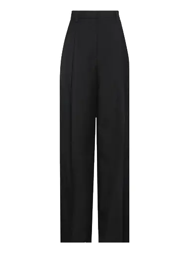 Burberry Wool Wide Leg Pants - Black
