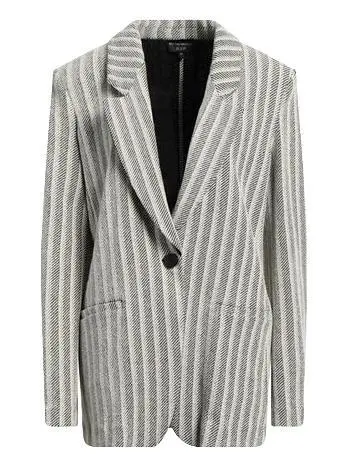 Emporio Armani Single-breasted Striped Blazer - Grey