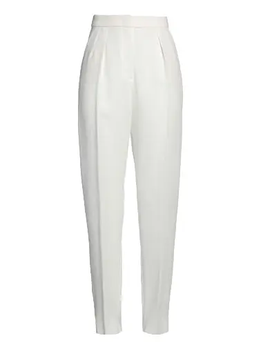Emporio Armani Plain High-waisted Tapered Pants - White