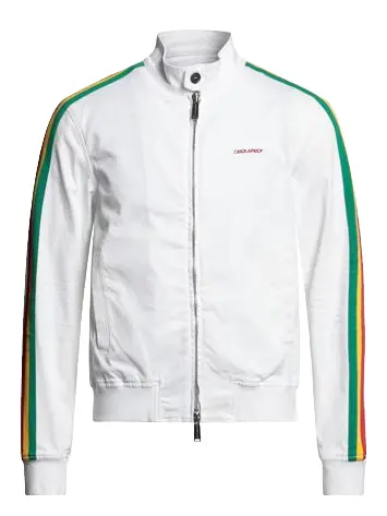 Dsquared2 Gabardine Jacket With Side Stripes - White