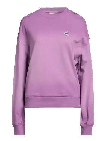 CHIARA FERRAGNI Cotton French Terry Sweatshirt - Purple