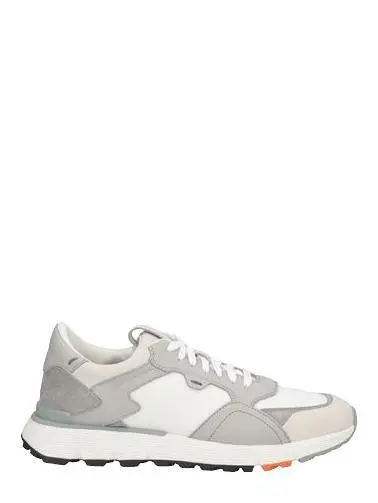 Santoni Leather And Textile Sneakers - Grey