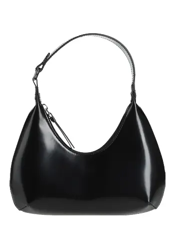 By Far Glossed Leather Handbag - Black